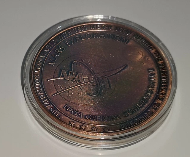 NASA MARS ROVER Landing Coin Space Program Bronze Sci Fi Science Moon ...