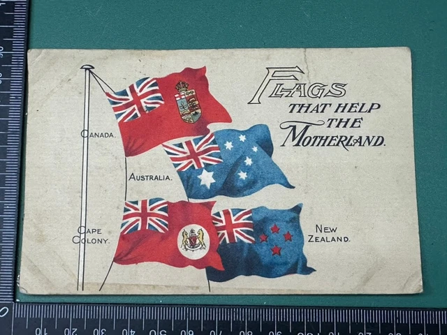 ORIGINAL WW1 ARMY Post Card "Flags of the Motherland" 1915 Dated £6.00 ...