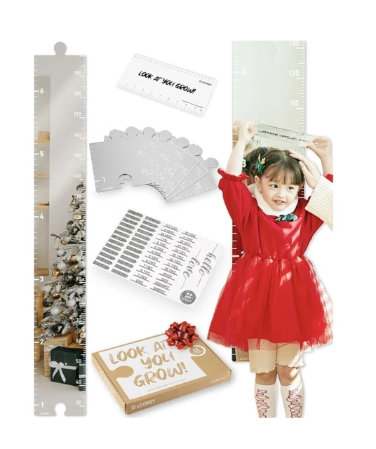 LOOKEY GROWTH CHART Mirror for Kids - Height Ruler with Stickers ...