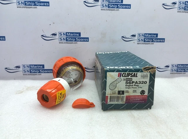 CLIPSAL 56PA320 ANGLED Plug Single Phase 3Pin 20A 250V £89.62 - PicClick UK