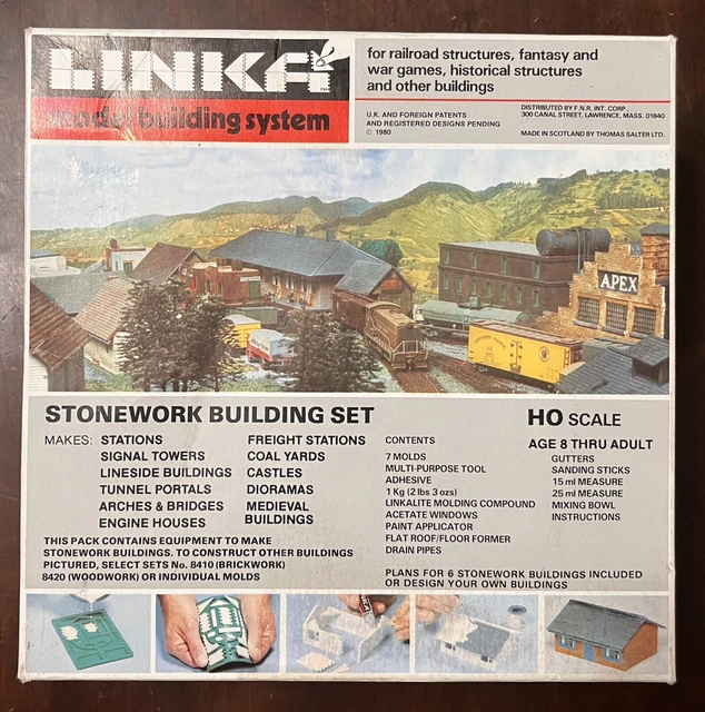 VINTAGE LINKA MODEL Building System No: 8415 Big Box Stonework Set HO ...