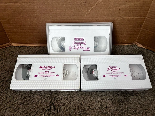 VINTAGE BARNEY WHITE VHS Tapes Lot Sing & Dance Along , In Concert ...