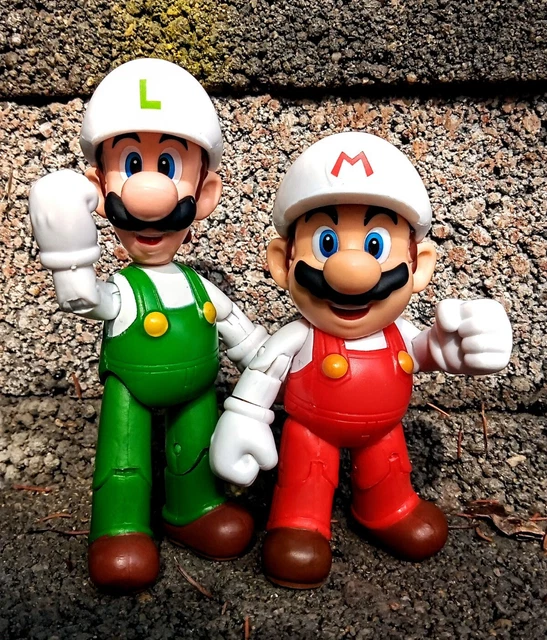 SUPER MARIO LUIGI FIRE BROS Jakks posable jointed toy figures EUR 27,91 ...