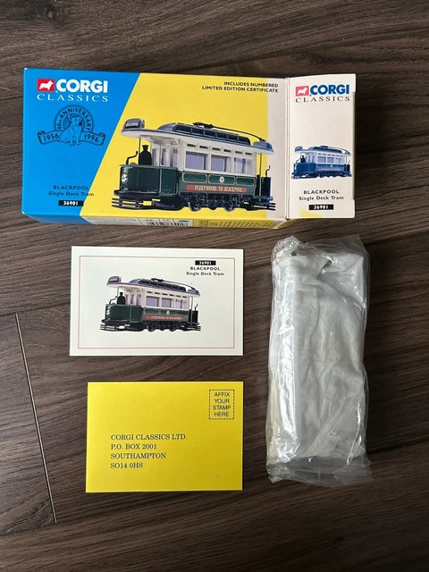 CORGI CLASSICS BLACKPOOL Fleetwood Transport Single Deck Tram Model ...