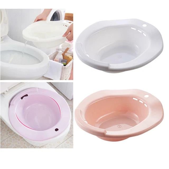 PLASTIC SITZ BATH Tub Basin on Toilet for Hemorrhoids Therapy Personal ...