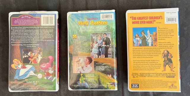 ALICE IN WONDERLAND, Mary Poppins, Wizard of Oz - Set of 3 Clamshell ...