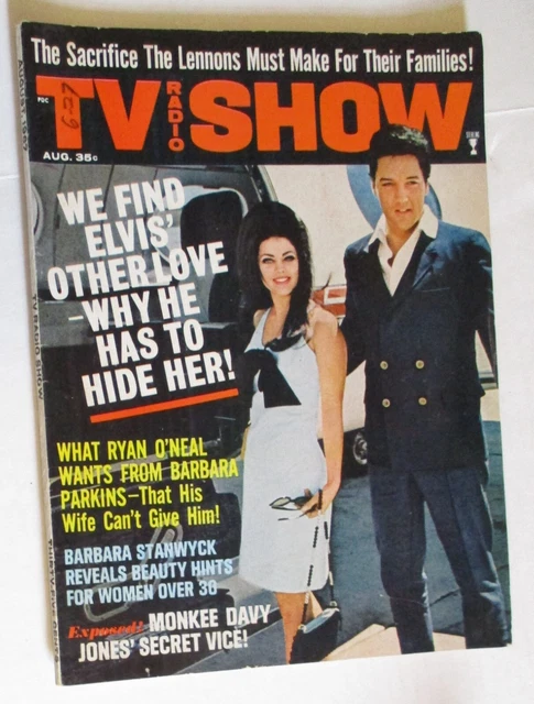 TV RADIO SHOW Magazine August 1967 Elvis Ryan O'Neal Monkees Lennons ...