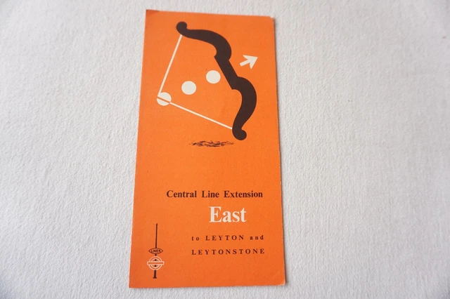 1947 LNER LONDON Underground Railway Timetable Central Line Extension ...