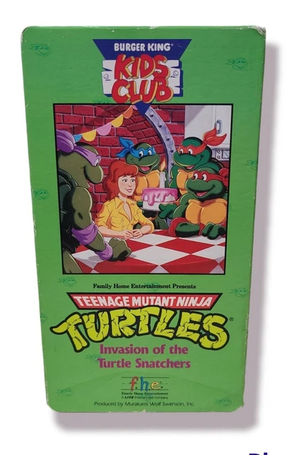 TMNT -INVASION OF The Turtle Snatchers VHS - Burger King Kids Club Rare ...