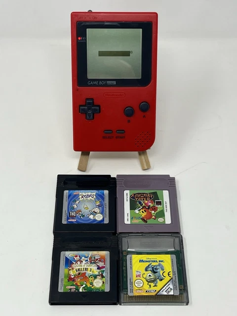 NINTENDO GAMEBOY POCKET Red Handheld Console | 4 Games £49.99 - PicClick UK