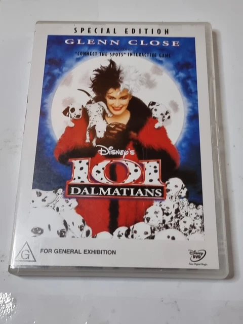 101 DALMATIANS (DVD, 1996) Walt Disney starring Glenn Close. very good ...
