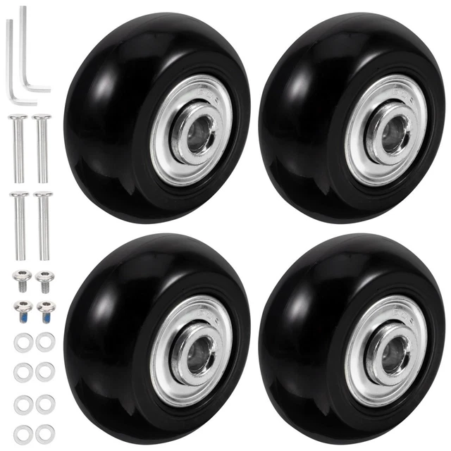 1 SET LUGGAGE Wheel Caster Wheel Replacement Rubber Suitcase Caster ...
