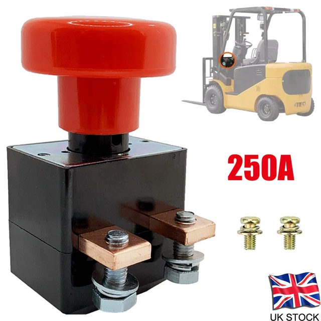 250A 220V BATTERY Isolator Kill Master Switch Push/Pull Button ...