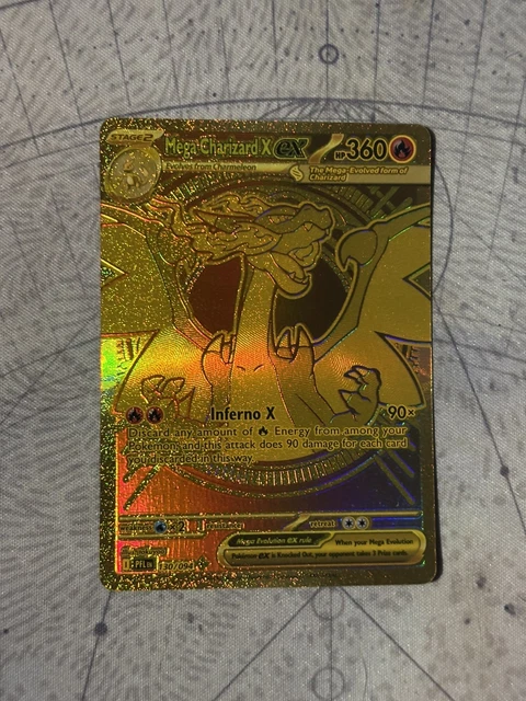 POKEMON TCG PHANTASMAL Flames Mega Charizard X EX 130/094 - Gold Mega ...