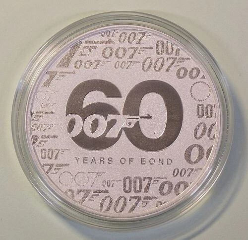 SILBER MÜNZE: TUVALU James Bond 007, 60 Years of Bond 2022 -1oz Fine Silver 9999 EUR 65,00 ...