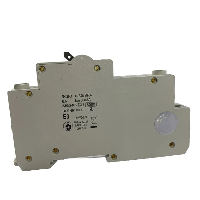 LEWDEN RCBO-06/30/SPA RCBO B6A 30mA 6kA TYPE A £13.67 - PicClick UK