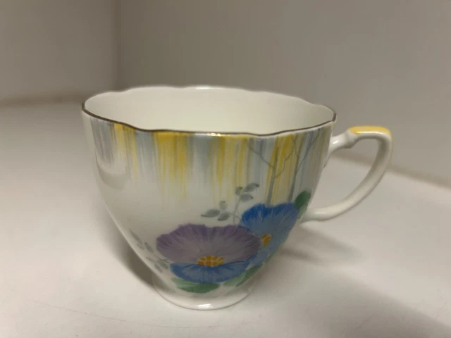 VINTAGE GRAFTON CHINA Art Deco Hand Painted Trio £17.50 - PicClick UK