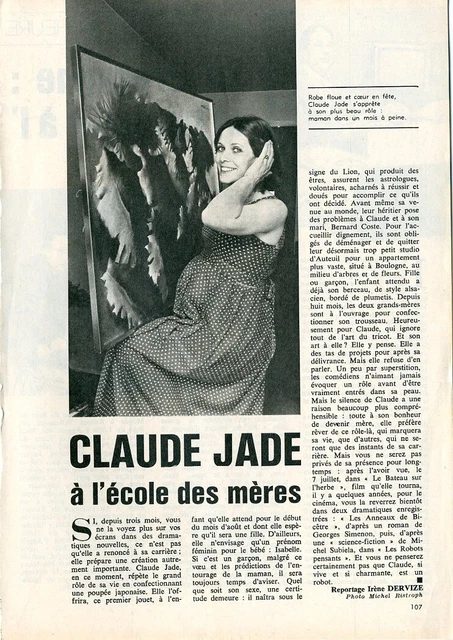 COUPURE DE PRESSE Clipping 1976 Claude Jade (1 page) EUR 3,00 - PicClick FR