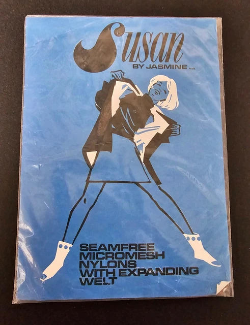 RARE VINTAGE SUSAN by Jasmine Nylon Stockings 1960s Seamless Auburn ...