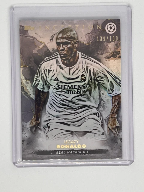 2022/23 TOPPS UEFA Inception Ronaldo R9 Legacy 139/150 Argento Real ...