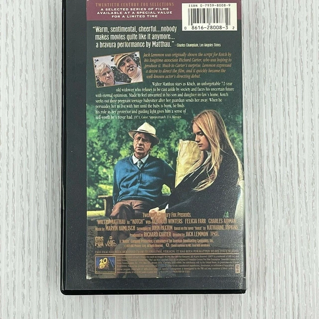 WALTER MATTHAU IN Kotch 1971 Movie (VHS 1996) £12.80 - PicClick UK