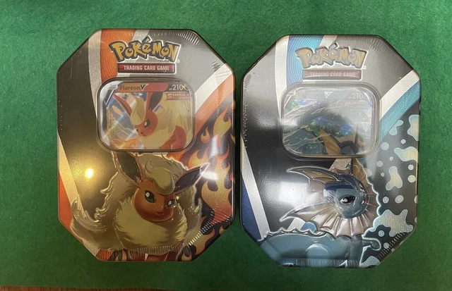 POKEMON TCG VAPOREON V Eevee Evolutions Tin Evolving Skies New & Sealed ...