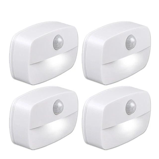MOTION SENSOR LIGHT Indoor LED Night Stick on Nightlight Battery ...