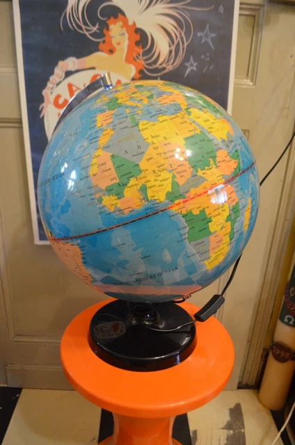 GRANDE MAPPEMONDE LAMPE Vintage.globe Terrestre EUR 15,00 - PicClick FR