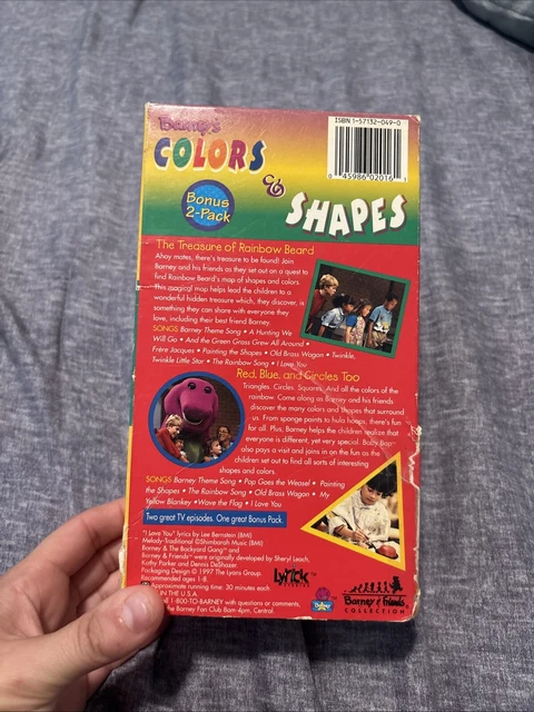 BARNEY - BARNEYS Colors Shapes (VHS, 1997, 2-Tapes Plus Another VHS ...