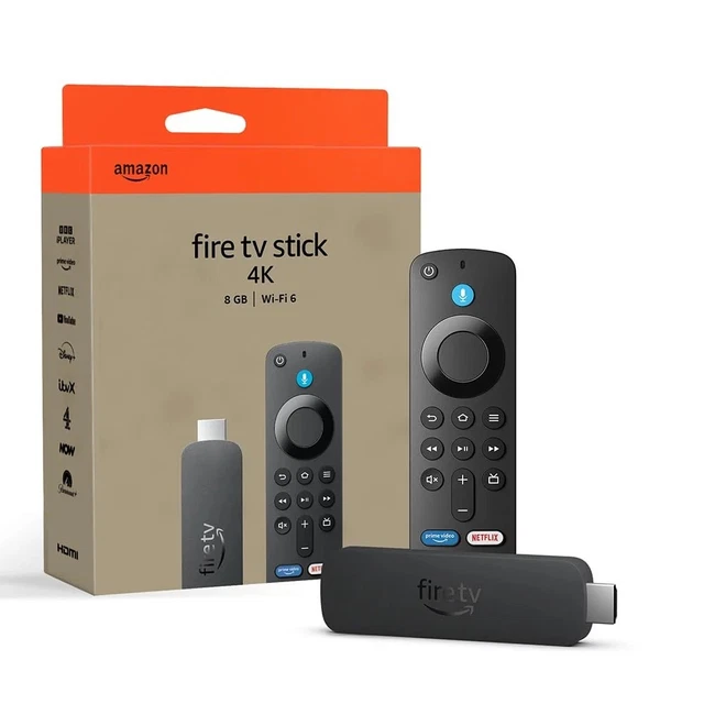 AMAZON FIRE TV Stick 4K, Supports Wi-Fi 6, Dolby Vision/Atmos, HDR10+ £ ...