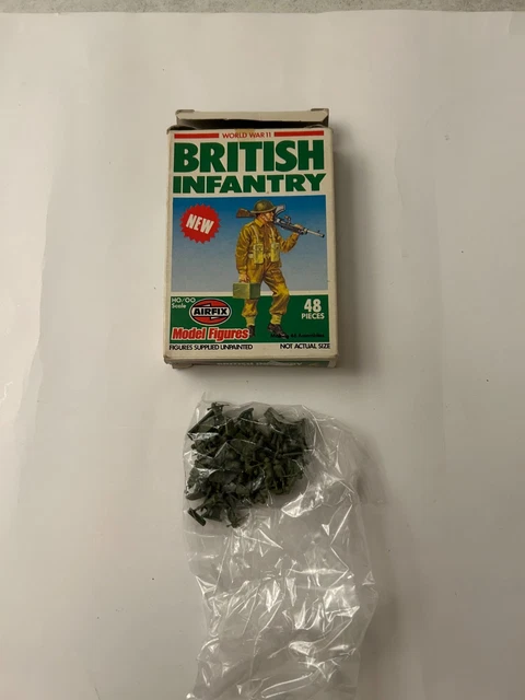 AIRFIX WORLD WAR II British Infantry "New" 48 Pieces 01703-5 HO/OO 1980 ...