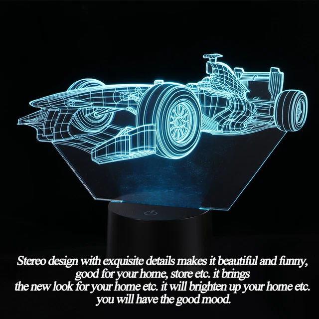 3D ACRYLIC LAMP 3d Visual Light Llusion Night Light Room Decor £16.89 ...