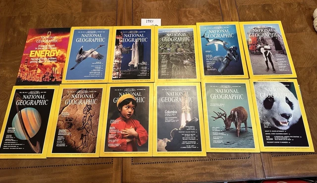 VINTAGE 1981 NATIONAL Geographic Magazine Full year Collections 12 ...