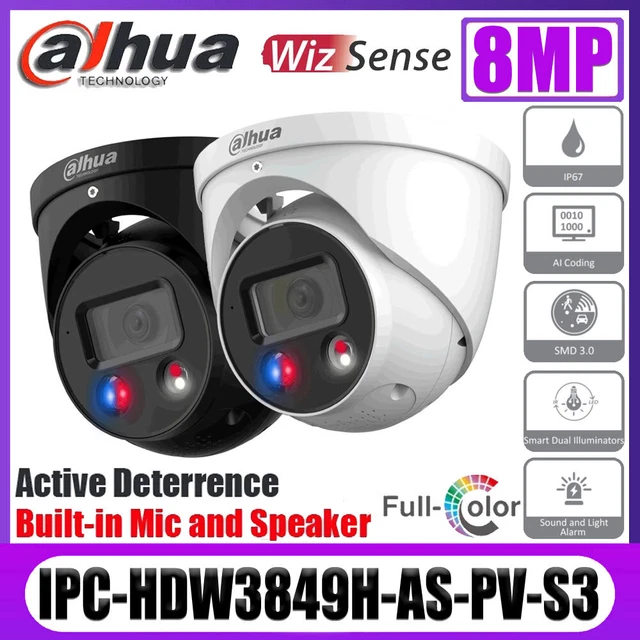 DAHUA IPC-HDW3849H-AS-PV-S3 8 MP Dual Illumination Fixed-focal Eyeball ...