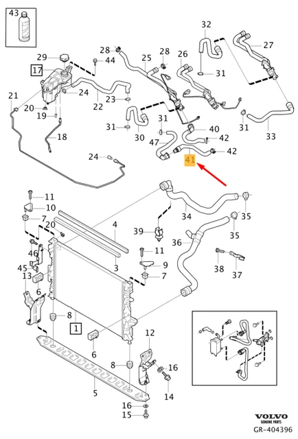 TUYAU DE SYSTÈME de refroidissement VOLVO V60 MK1 31342477 NOUVEAU ...
