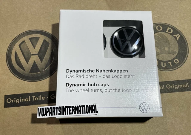 VW GOLF MK7 MK8 Tiguan Touran 66mm VW Dynamic Wheel Center Caps Genuine ...