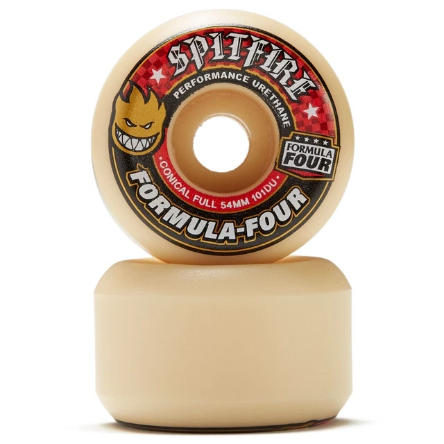 SPITFIRE FORMULA FOUR Skateboard Wheels 53Mm F4 101D Conical Full Red ...