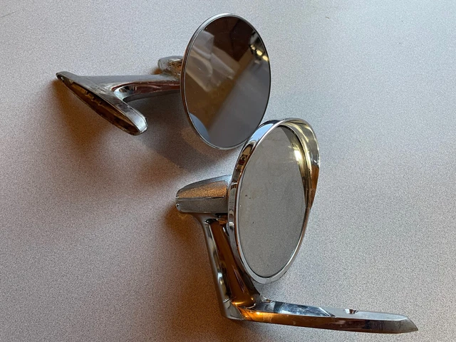 VINTAGE 50'S-60'S CAR Chrome Side View Mirrors - Art Deco - 2 mirrors ...