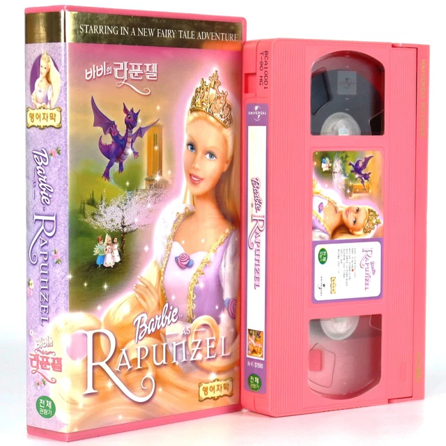BARBIE AS RAPUNZEL (2002) Korean VHS [NTSC] Korea English Audio Pink £ ...