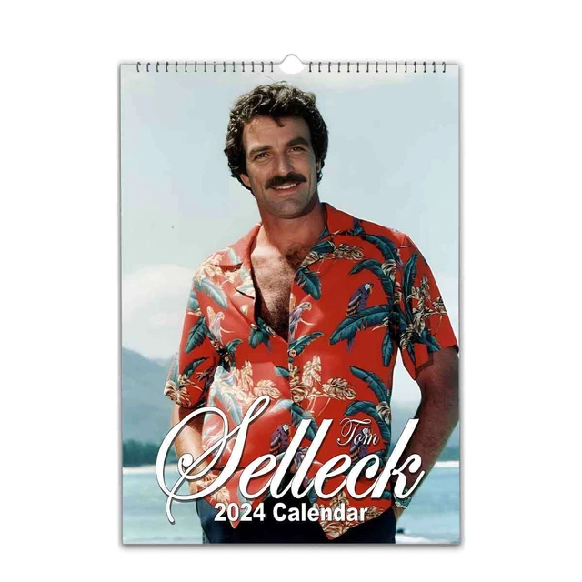 80S TOM SELLECK 2025/26 Personalised Wall Calendar Choose Start £23.99 ...