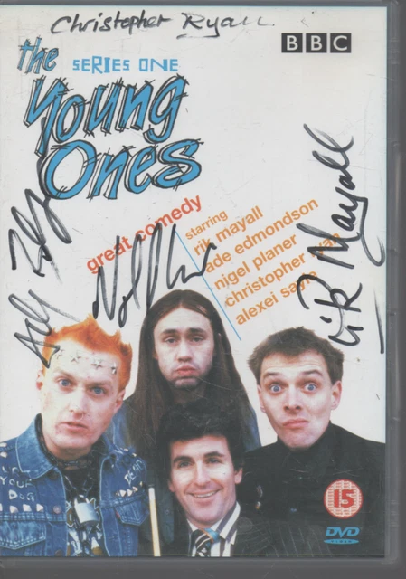 DVD THE YOUNG Ones Series One Signed Rik Mayall Ade Edmondson Nigel Planner Ryan £120.00 ...
