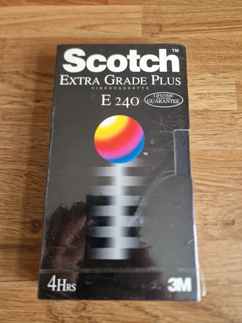 SCOTCH BLANK EXTRA Grade Plus Video Cassettes 4Hrs E240 NEW AND SEALED ...
