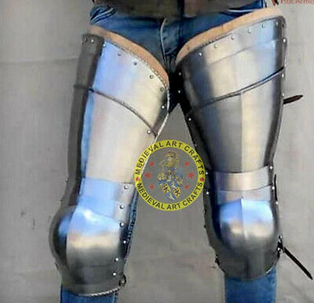 MEDIEVAL LEG COMBAT steel armor set plate legs armor SCA LARP ...