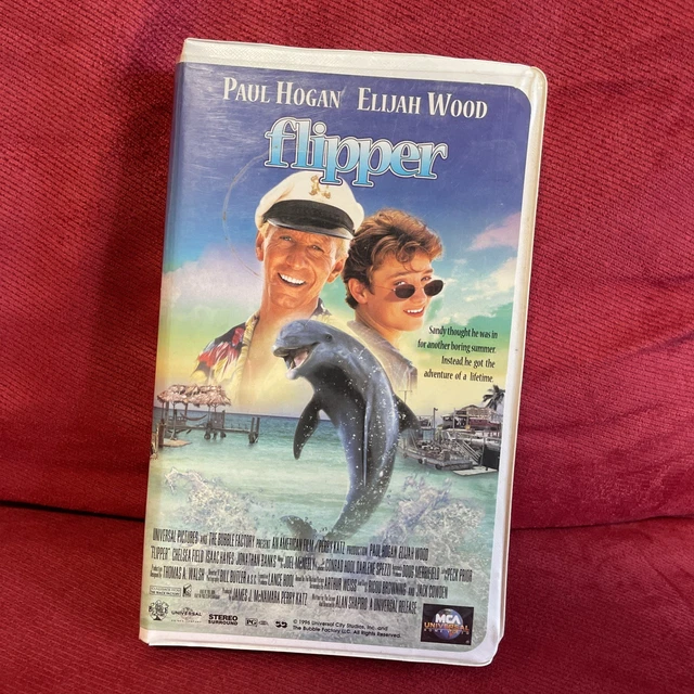 FLIPPER VHS 1996 Elijah Wood Family Adventure Movie Vintage Clamshell £ ...