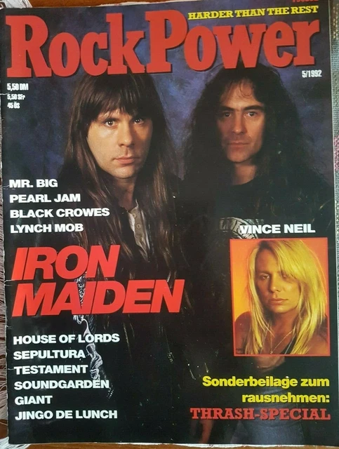 HEAVY METAL ZEITSCHRIFT/ Rock Power 05/1992 / Iron Maiden" EXCLUSIV TOP ...