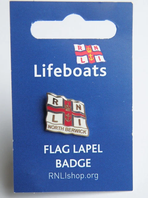 RNLI PIN BADGE North Berwick Lifeboat Station New On Card Unused Enamel ...