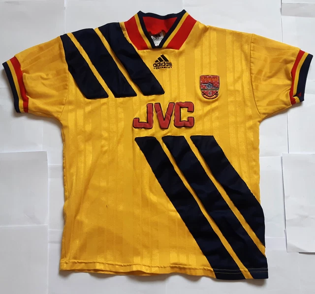 RARE ARSENAL 1993 JVC Vintage ADIDAS Away Shirt Jersey 1994 1990s £24. ...