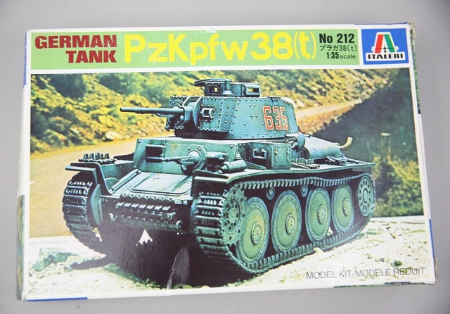 ITALERI GERMAN PZKPFW 38(t) Military Tank #212 1/35 Scale Model Kit New ...