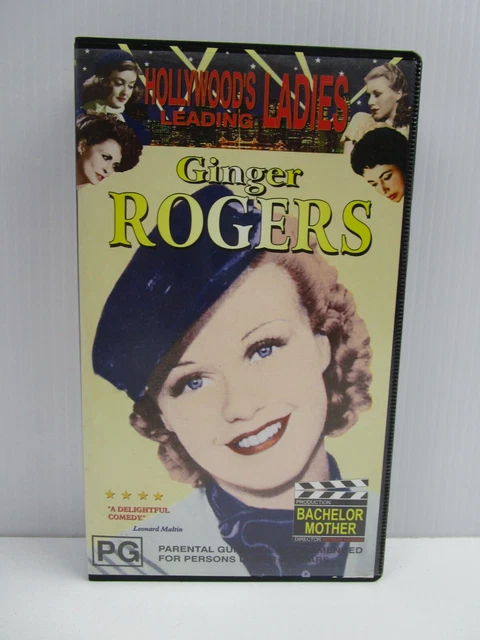 GINGER ROGERS, BACHELOR Mother, VHS Tape, Vintage Video, Movie, PG $25. ...
