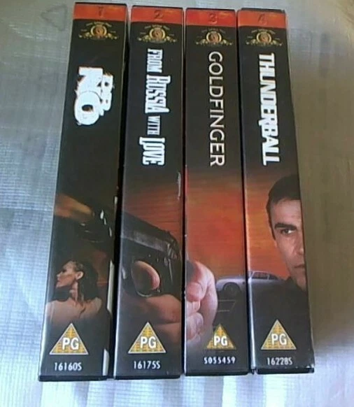 JAMES BOND 007 VHS Video Collection ~The First 4 Videos In The Collection. VGC £3.99 - PicClick UK